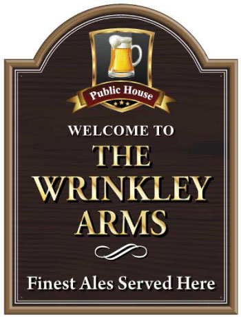 JAF Graphics. Traditional Pub sign with Shaped Top