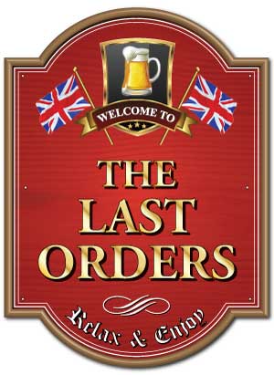 JAF Graphics. Wooden Style Home Bar Sign with British Union Jack Flag