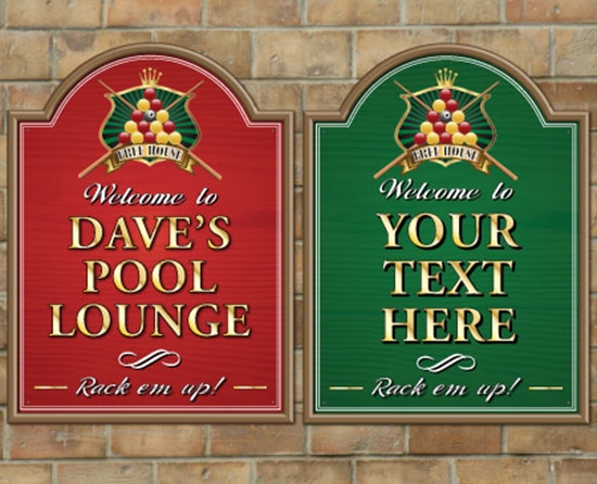 JAF Graphics. Personalised Pool Room Pub Sign