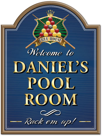 JAF Graphics. Personalised Pool Room Pub Sign