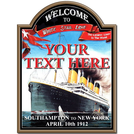 JAF Graphics. Titanic Ship Bar Sign