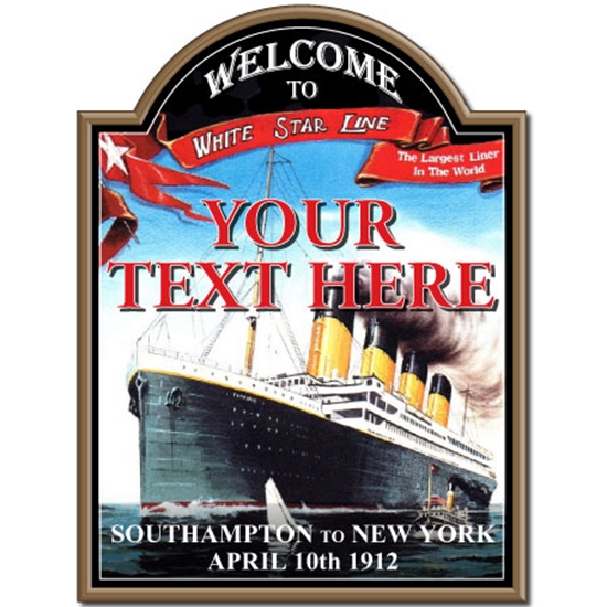 JAF Graphics. Titanic Ship Bar Sign
