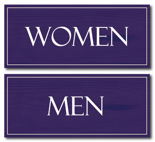 JAF Graphics. Wooden Style Toilet Signs
