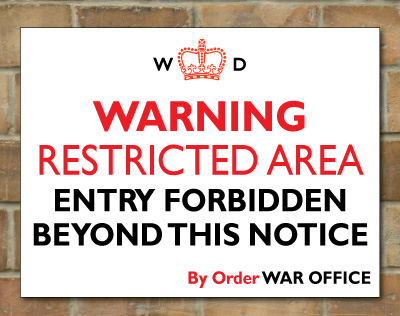 JAF Graphics. WW2 War Office Air Raid Shelter Sign