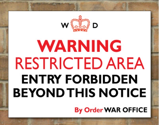 JAF Graphics. WW2 War Office Metal Air Raid Shelter Sign