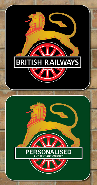 JAF Graphics. Personalised Vintage British Railway Crest Sign