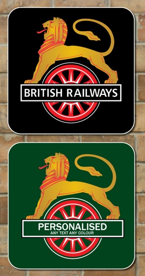 JAF Graphics. Personalised Vintage British Railway Crest Sign