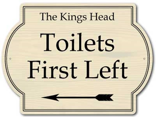 JAF Graphics. Shaped Pub information sign