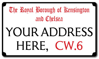 JAF Graphics. Old London Street Sign, Road Sign, Plaque Personalised ...