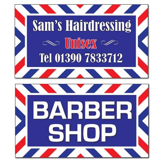 JAF Graphics. Personalised Rectangular Barber Shop Sign