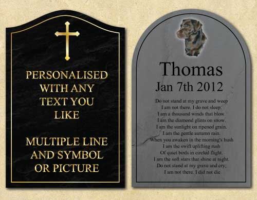 JAF Graphics. Personalised Gravestone Effect Sign