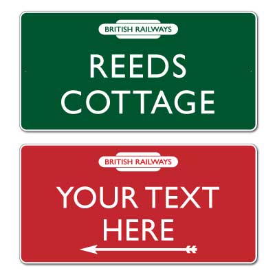 JAF Graphics. BRITISH RAILWAY STATION SIGN