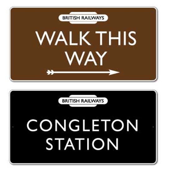 JAF Graphics. BRITISH RAILWAY STATION SIGN