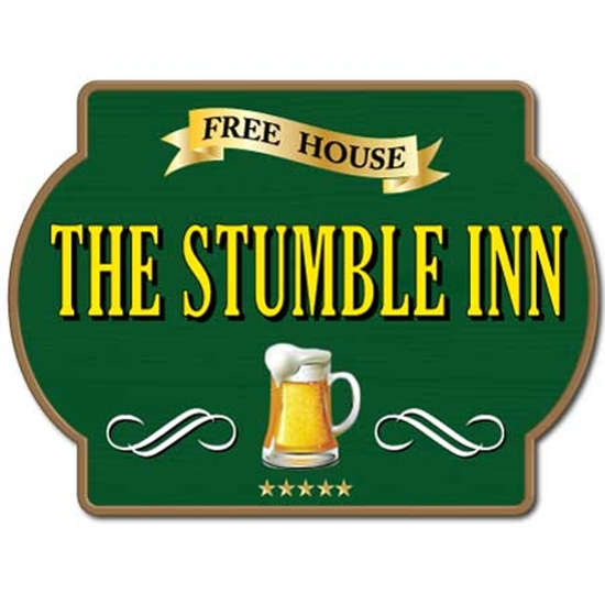 JAF Graphics. Traditional Shaped Pub Home Bar Sign -Any Text you like