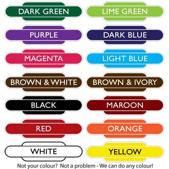 JAF Graphics. BRITISH RAILWAY STATION SIGN