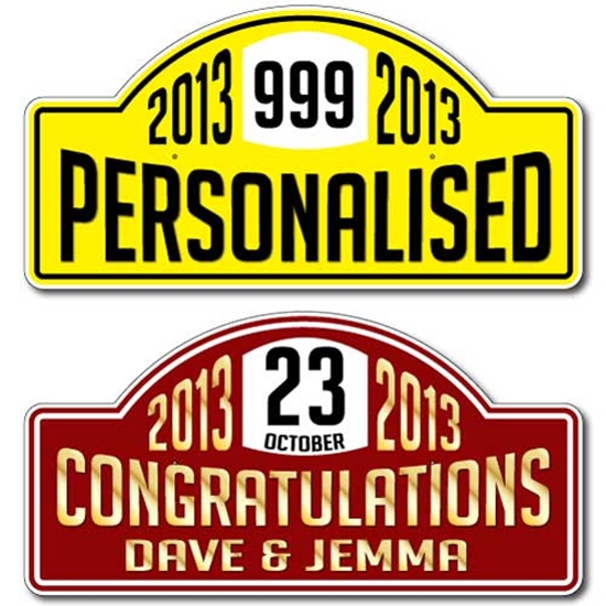 JAF Graphics. Personalised Car Rally Plates