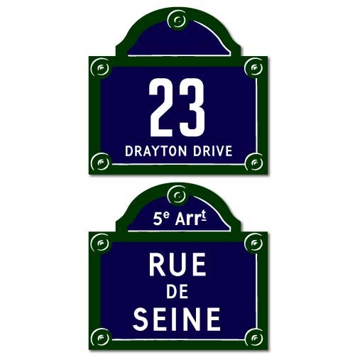 JAF Graphics. Traditional French Street Sign, Plaque Personalised any ...