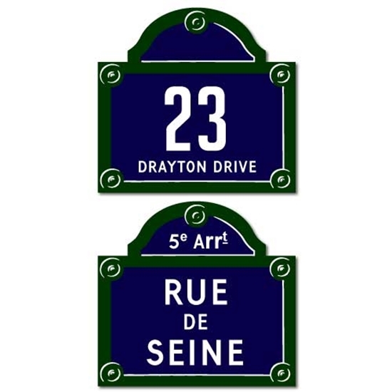 JAF Graphics. Traditional French Street Sign, Plaque Personalised any ...