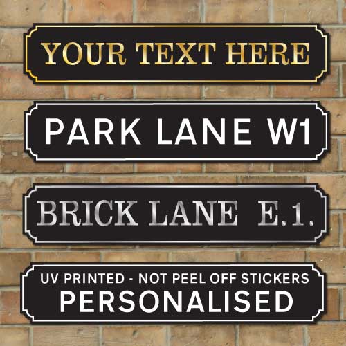 JAF Graphics. Vintage Street Road Sign, Composite fully weatherproof