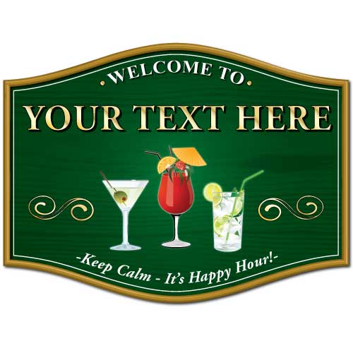 JAF Graphics. Personalised Cocktail Sign