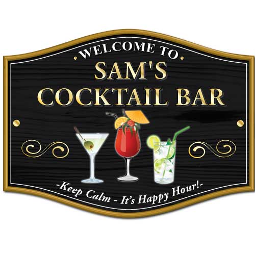 JAF Graphics. Personalised Cocktail Sign