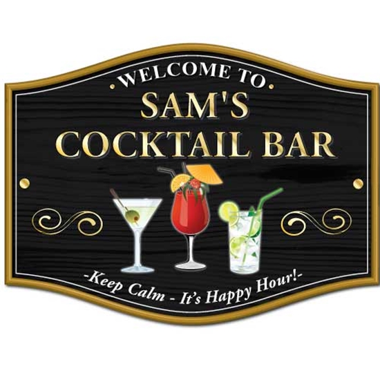 JAF Graphics. Personalised Cocktail Sign