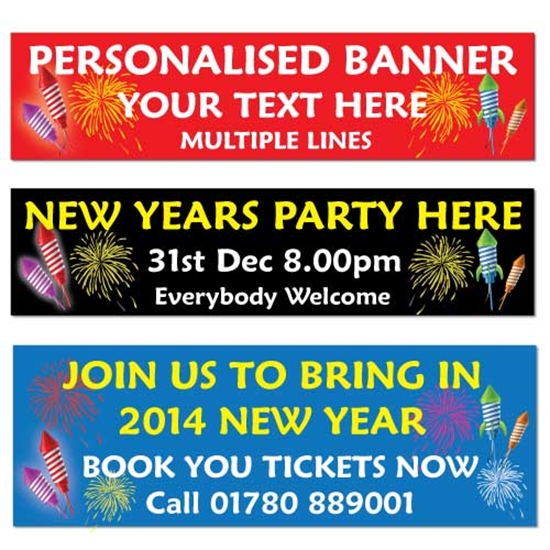 JAF Graphics. Bonfire & Fireworks Display Banner