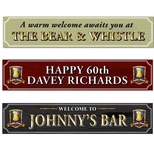 JAF Graphics. Personalised pub style banner