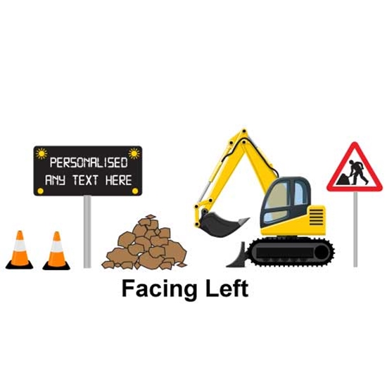 JAF Graphics. Personalised Digger Wall Sticker