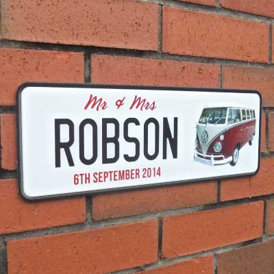 JAF Graphics. American Style Number Plate VW Camper Van