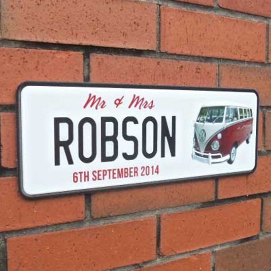 JAF Graphics. American Style Number Plate VW Camper Van