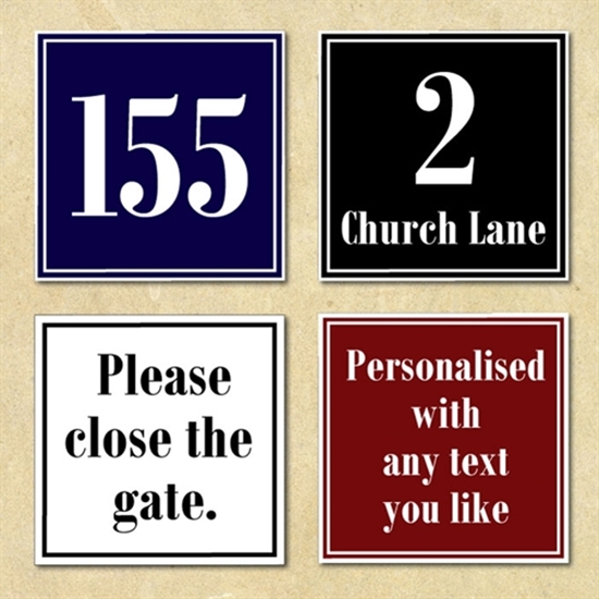 JAF Graphics. Traditional French Style Square House Sign