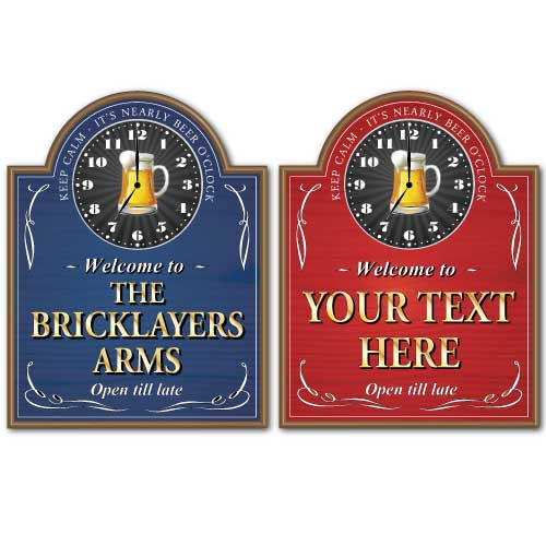 JAF Graphics. Beer o'clock Home Bar Sign