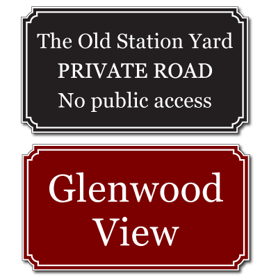 JAF Graphics. Classic Vintage Scalloped Corner Sign