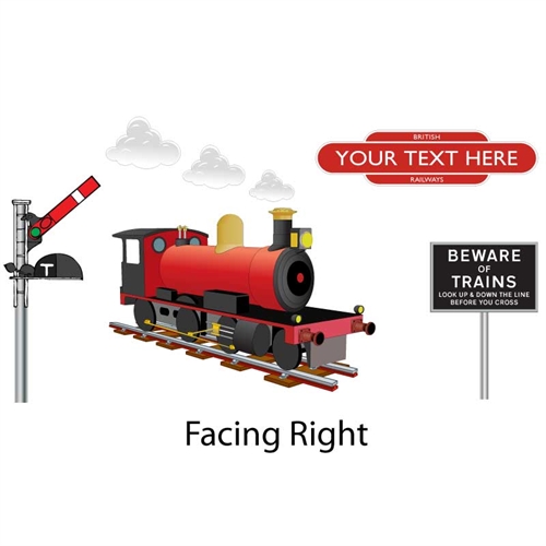 JAF Graphics. Personalised Train Wall Sticker, Boys Bedroom Name ...