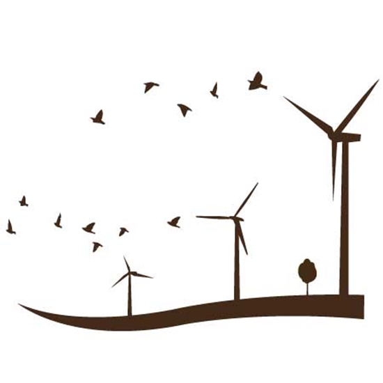 JAF Graphics. Wind Turbine Wall Sticker, Windmill Wall Sticker, Large ...
