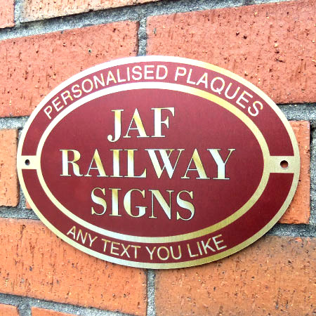 JAF Graphics. Oval Railway Station Sign