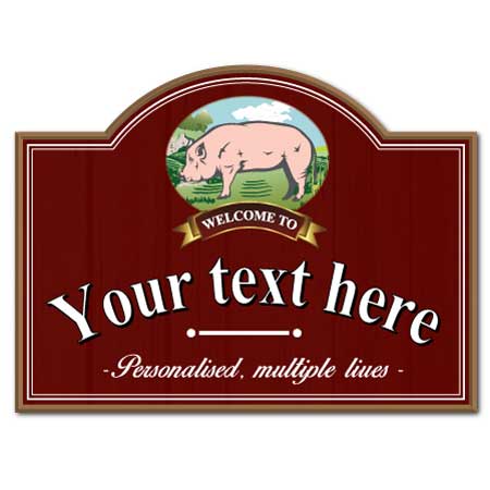 JAF Graphics. Farm Animal Pub Sign