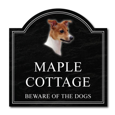 JAF Graphics. Jack Russell Dog Stone Effect House Sign