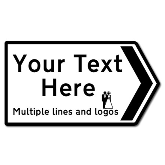 JAF Graphics. Personalised Road Direction Pointing Sign Deep Size