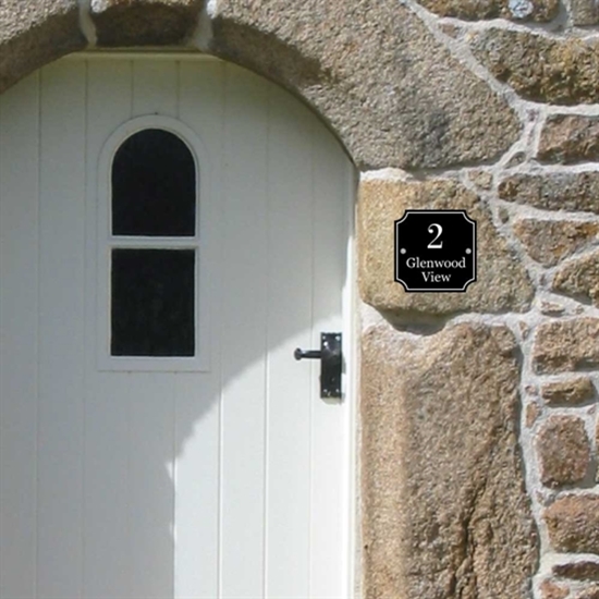 JAF Graphics. Square House sign with Scalloped Corners