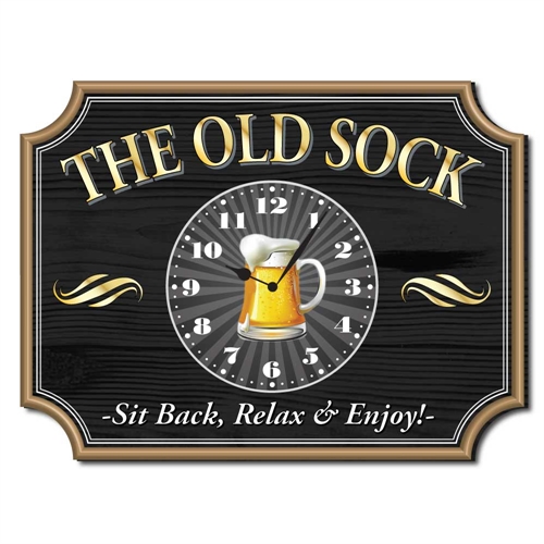 JAF Graphics. Personalised Traditional Home Bar Clock