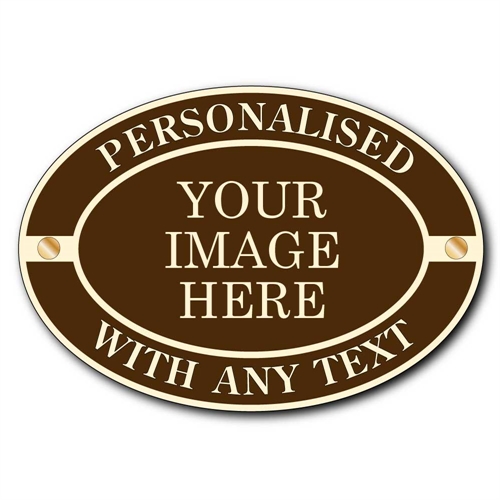 JAF Graphics. Custom Oval Photo House Sign
