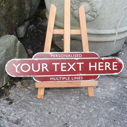 JAF Graphics. Aged Rusty Style Railway Station Totem Sign