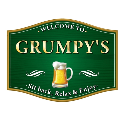 JAF Graphics. Traditional Barrel Shaped Pub Home Bar Sign