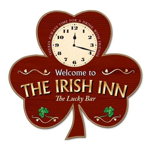 JAF Graphics. Custom Irish Shamrock Clock