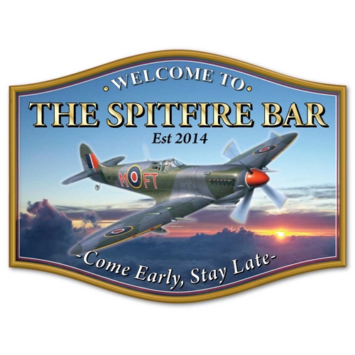 JAF Graphics. Personalised RAF Spitfire Custom Sign