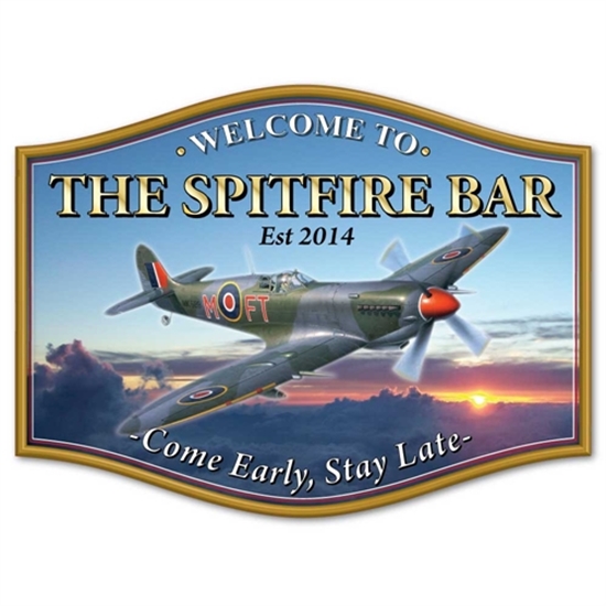 JAF Graphics. Personalised RAF Spitfire Custom Sign