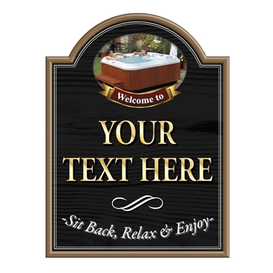 JAF Graphics. Garden Jacuzzi Sign, Hot Tub Sign