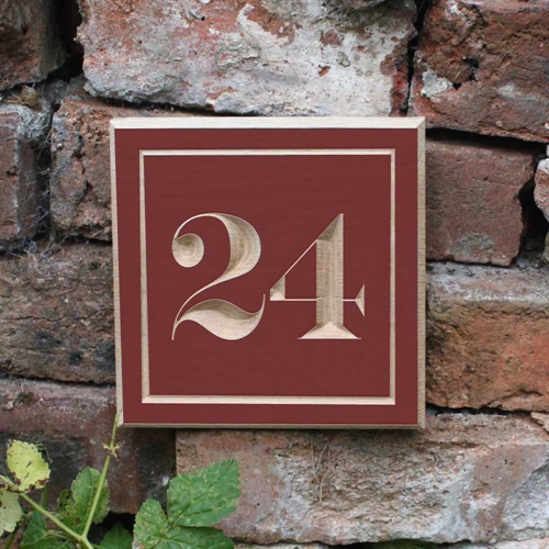 JAF Graphics. Carved Solid Oak Wooden House Sign